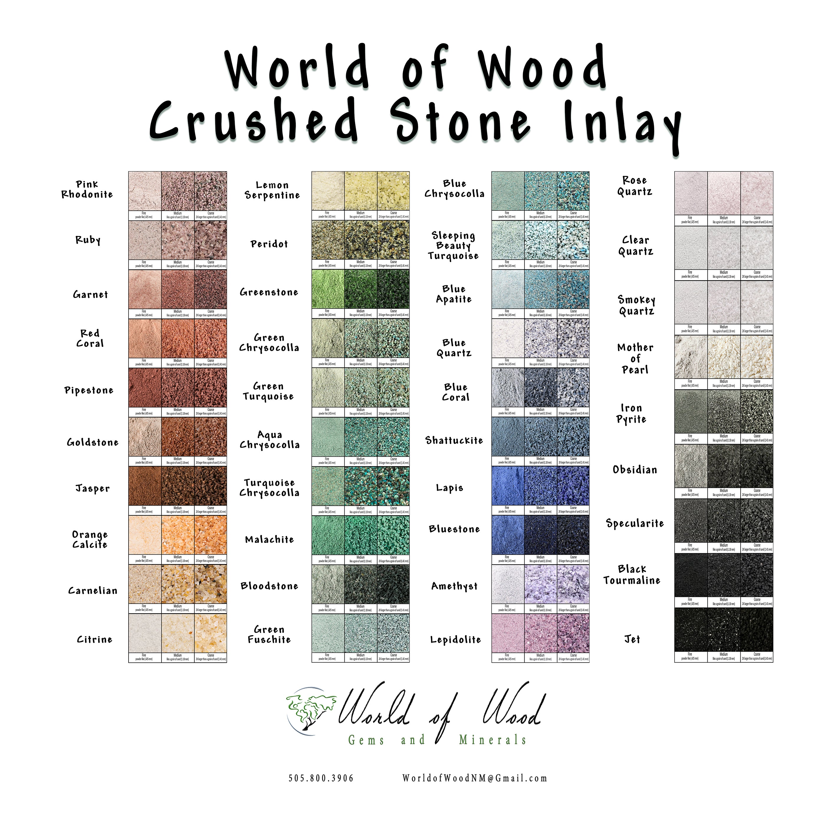 Crushed Stone Inlay – World of Wood Gems and Minerals